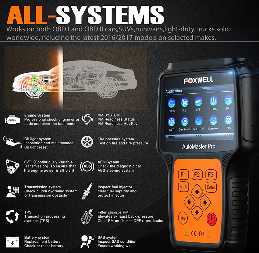 FOXWELL NT644 Pro Full System Diagnostic Scanner with Special Functions
